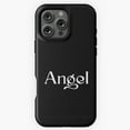 Angel Text Simple Aesthetic Design Phone Case for iPhone 16 15 14 13 12 ...