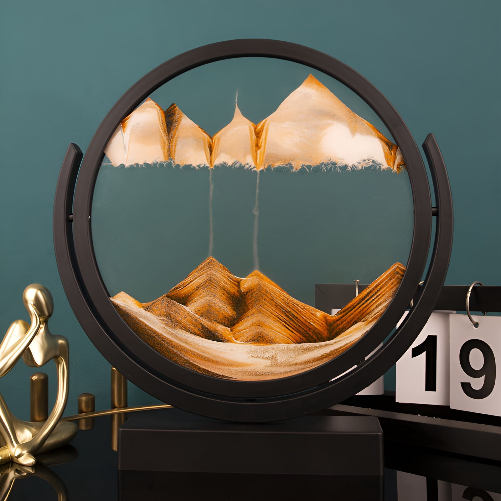 Angel-Themed 3D Glass Sand Art - Freestanding Quicksand Painting for ...