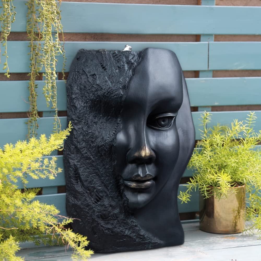 Angel Water Fountains Outdoor/Indoor Garden Faux Stone Water Features ...