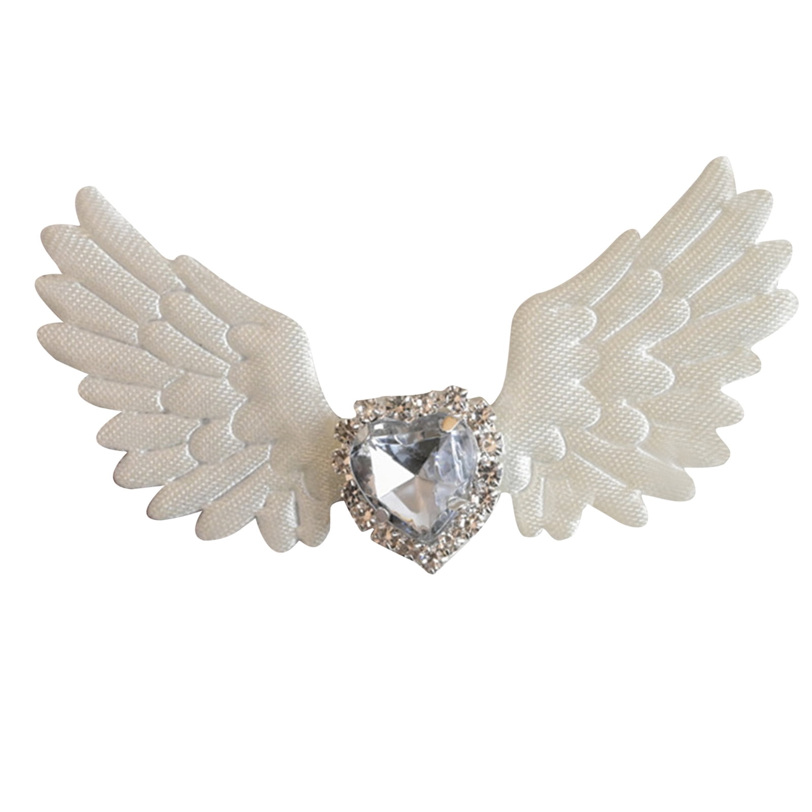 Angel Wing Barrettes Angel Wing Hair Clip Rhinestone Heart Hair ...