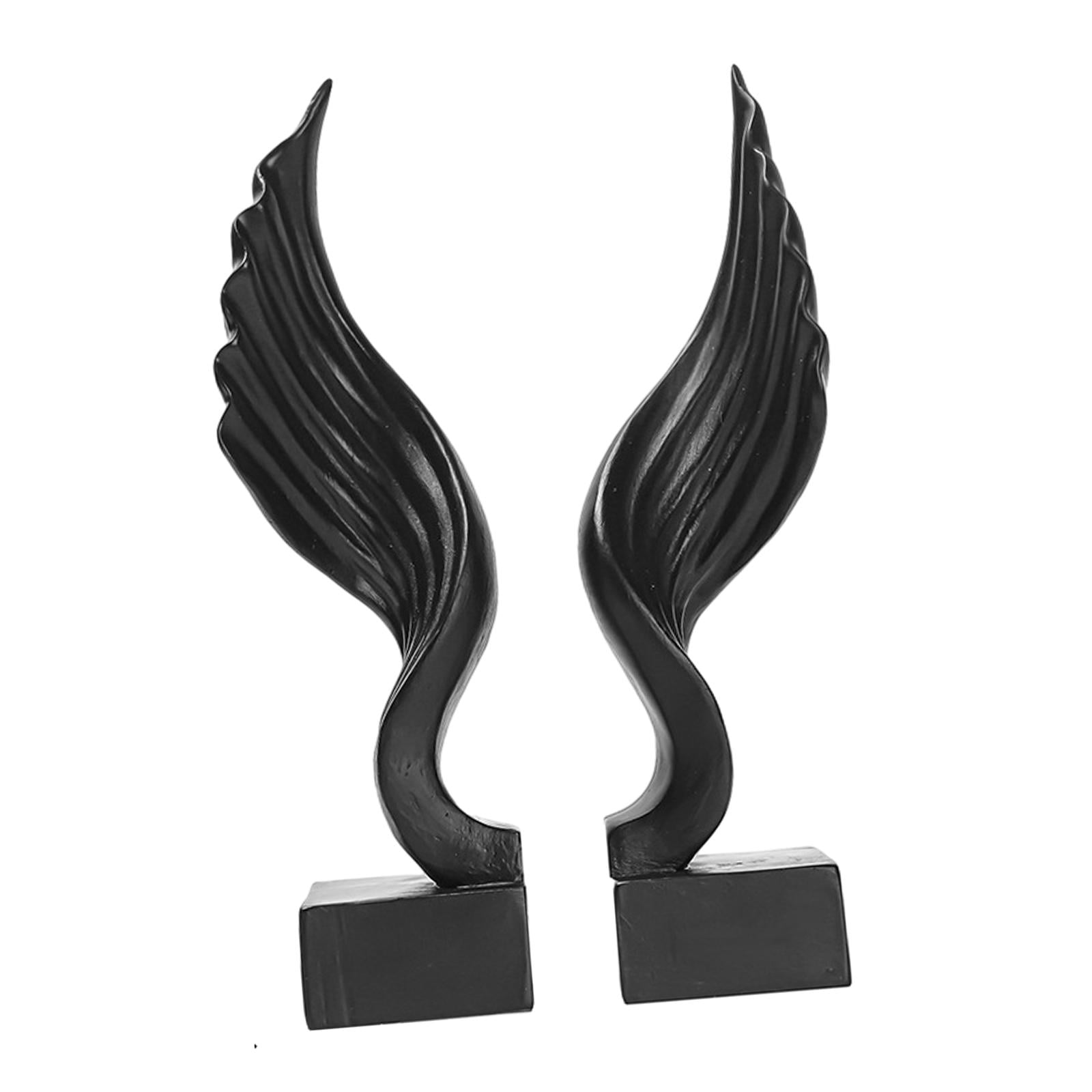 Angel Wing Book Stand Bookends Statue Decoration Functional Anti Slip ...