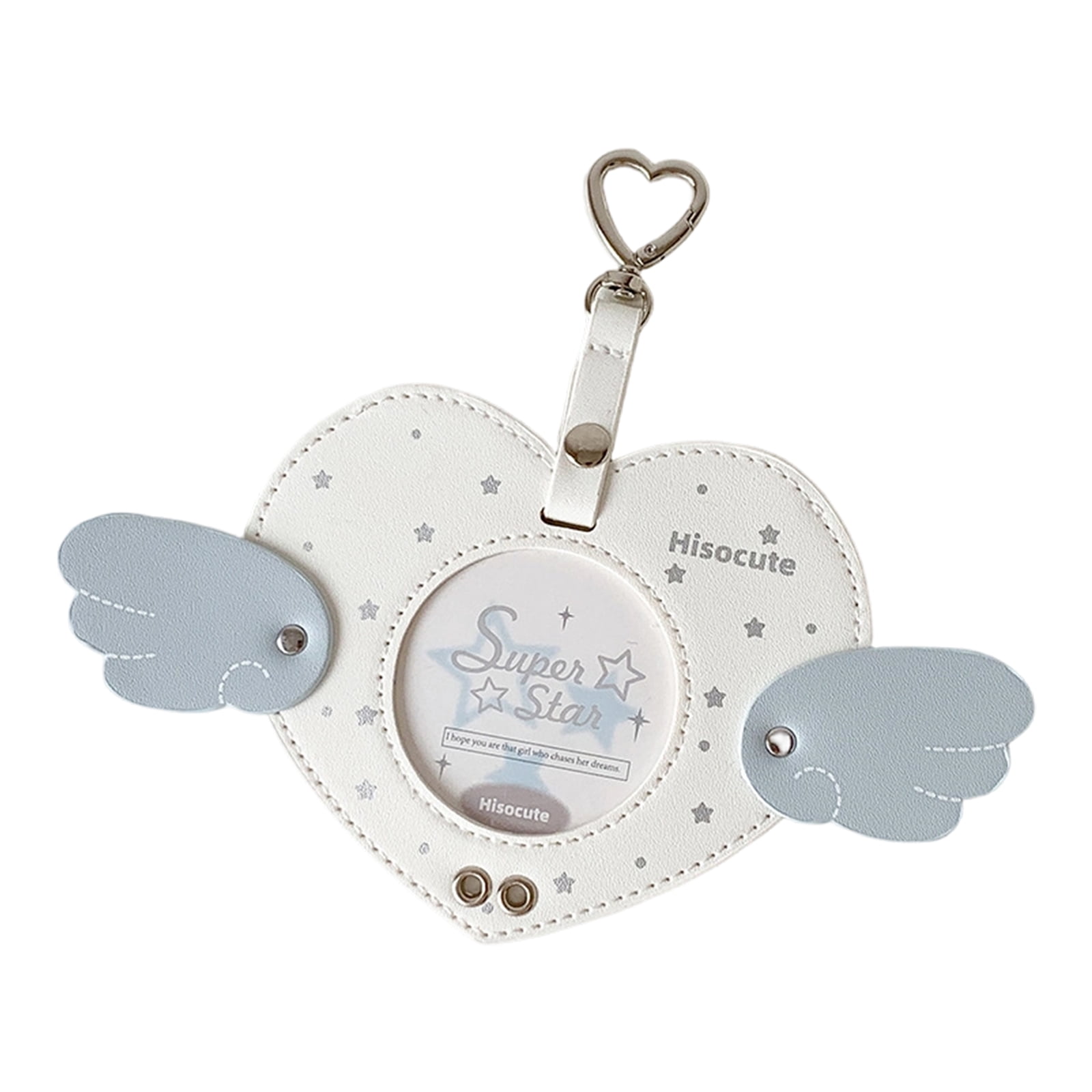 Angel Wing Heart Shape Card Sleeve PU Leather Photocard Protector with ...