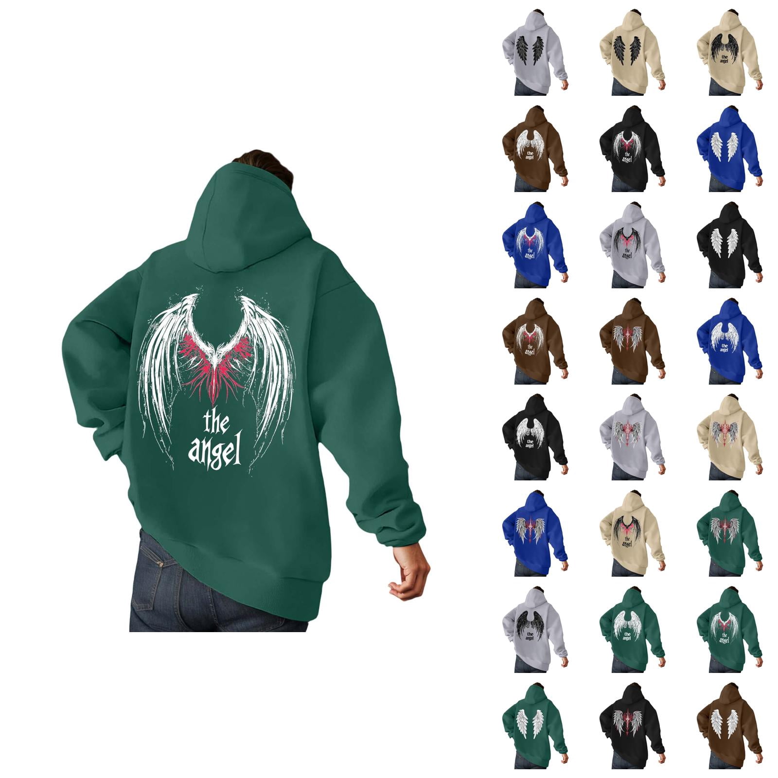 Angel Wing Hoodie for Men Women 2026 Fall Winter Long Sleeve Graphic ...