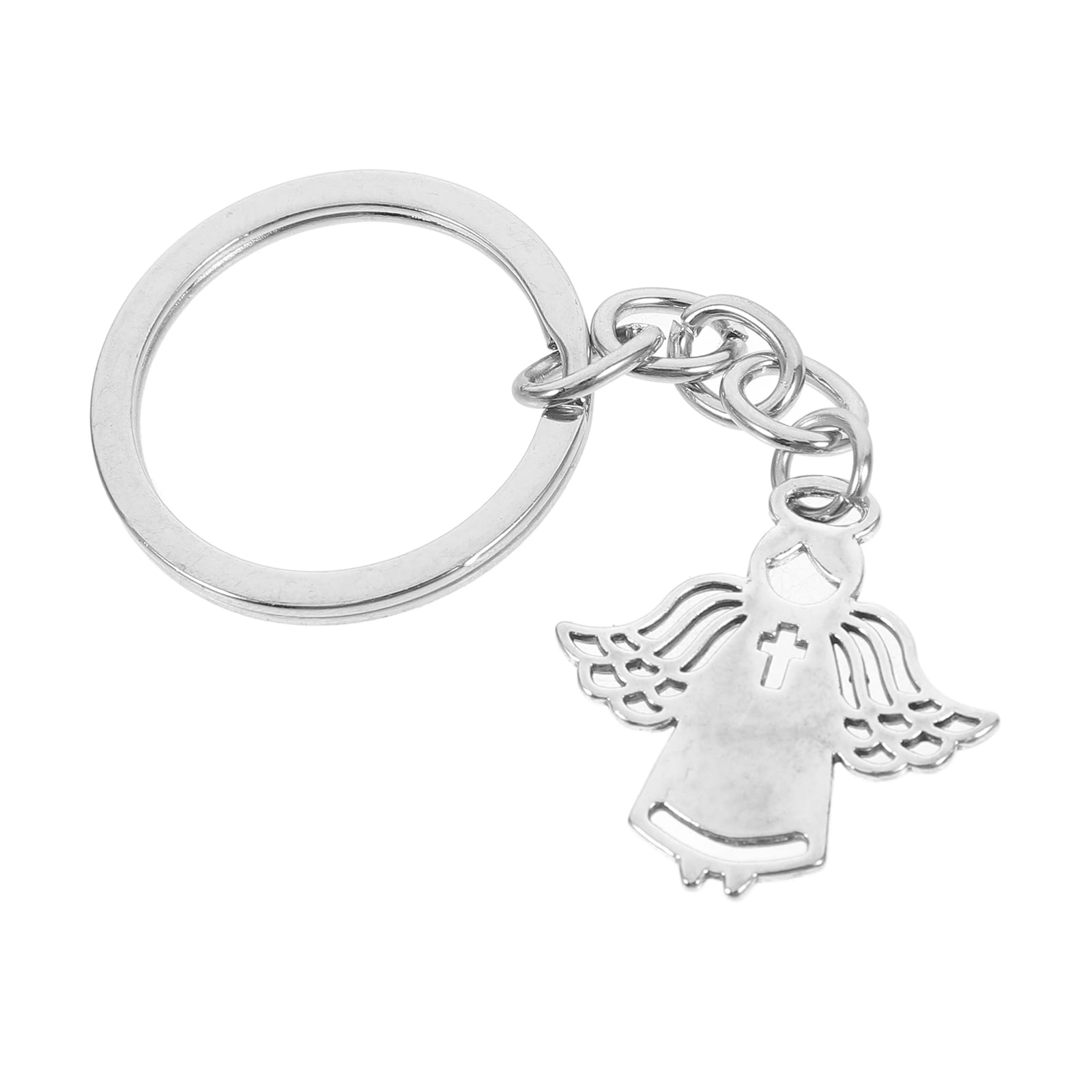 Angel Wing Keychain Angel Keychain 8.30X3.00X0.20CM Silver - Walmart.com