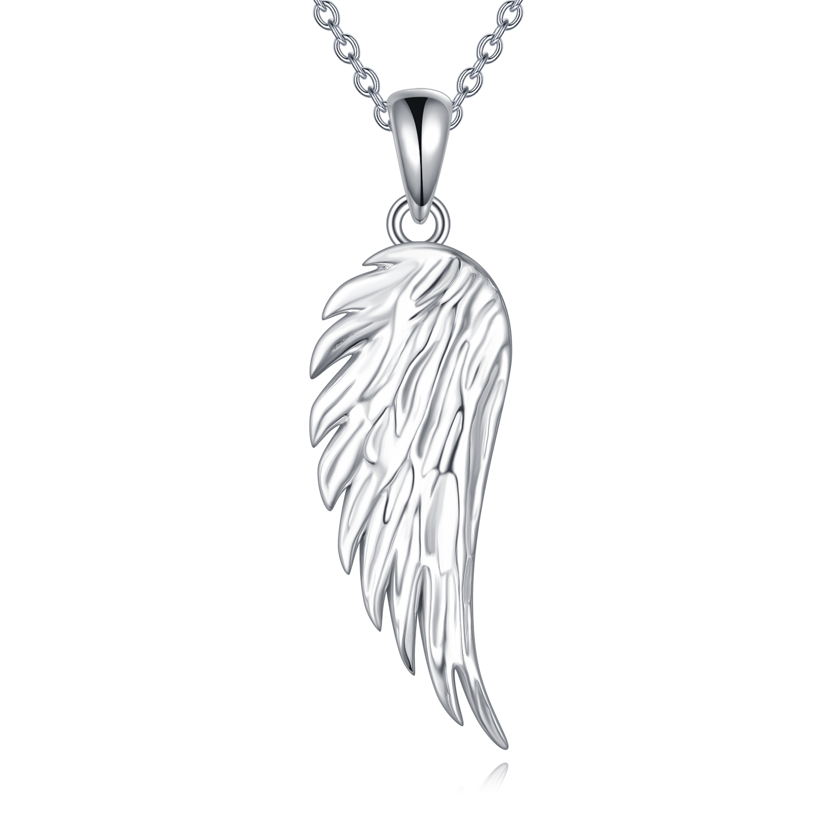 Angel Wing Necklace 925 Sterling Silver Guardian Angels Wing Pendant ...