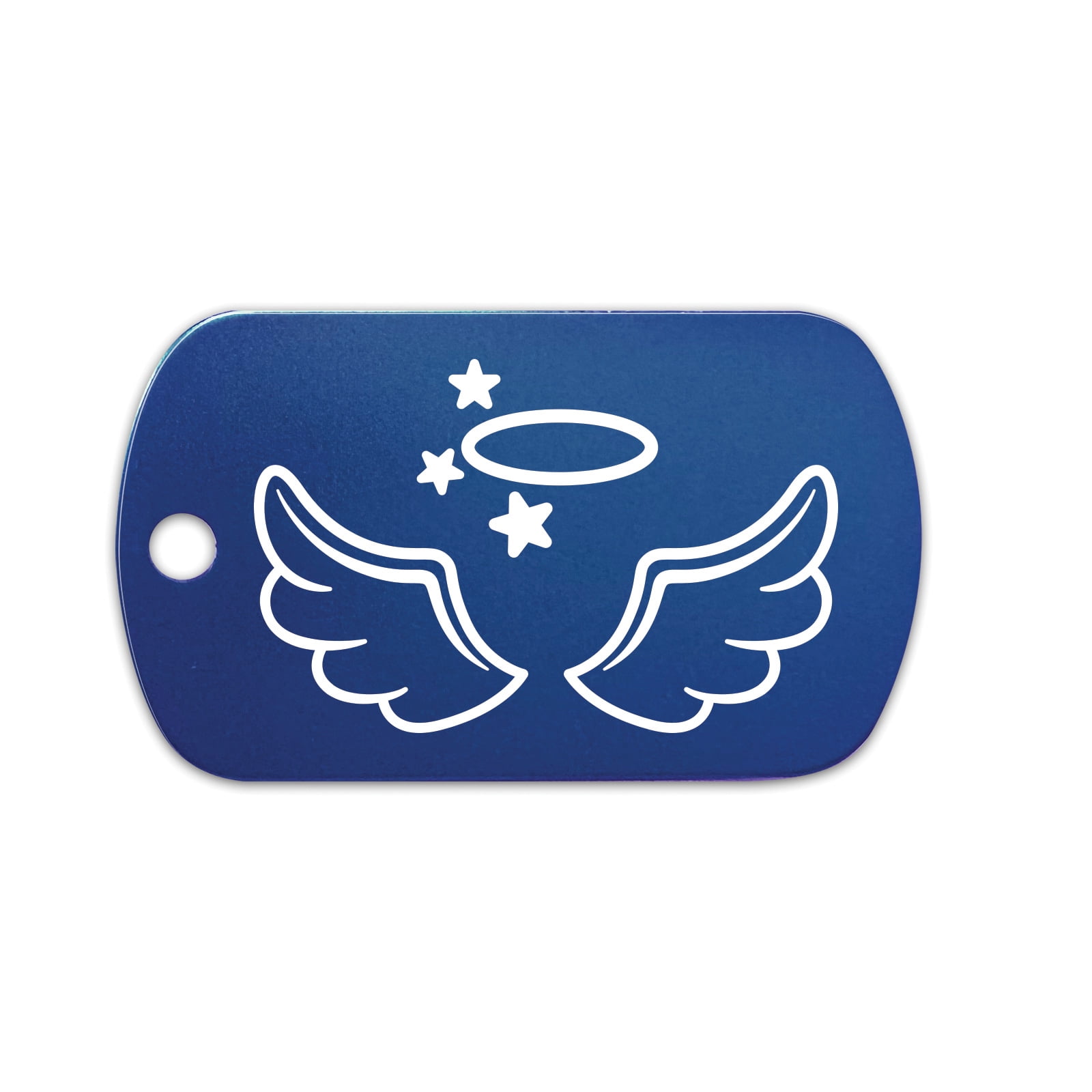 Angel Wings And Halo GI Dog Tag Aluminum Keychain religion angels ...