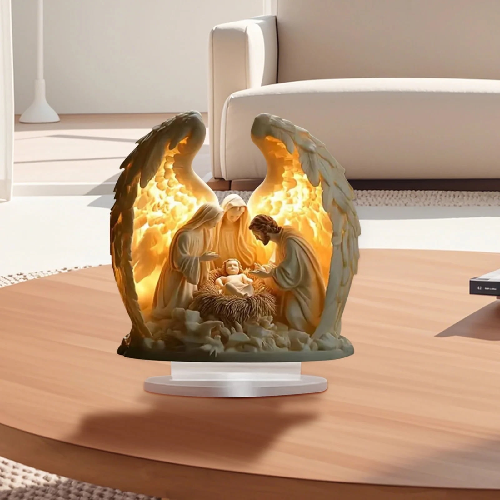 Angel Wings Cross Decoration - Gracefully Wings Wrap Around Desk Decor ...