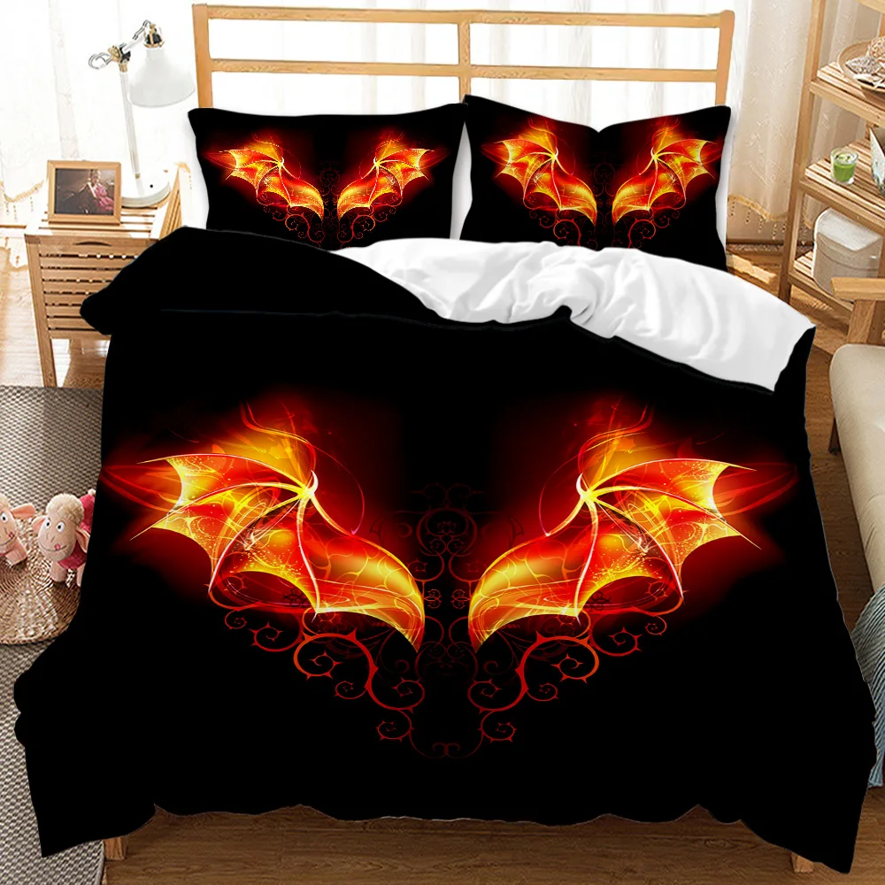 Angel Wings Duvet Cover Set Angel Fairy Tale Theme for Kids Teens Never ...