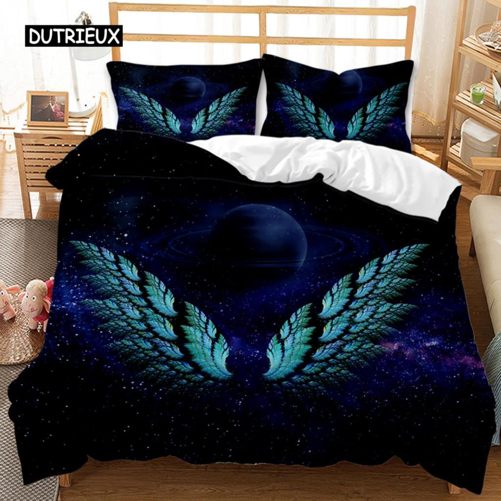 Angel Wings Duvet Cover Set Angel Fairy Tale Theme for Kids Teens Never ...