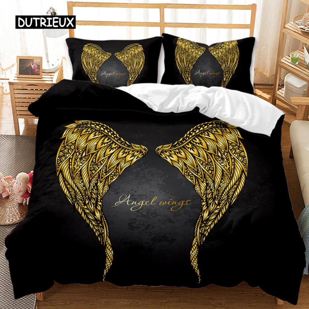 Angel Wings Duvet Cover Set Angel Fairy Tale Theme for Kids Teens Never ...