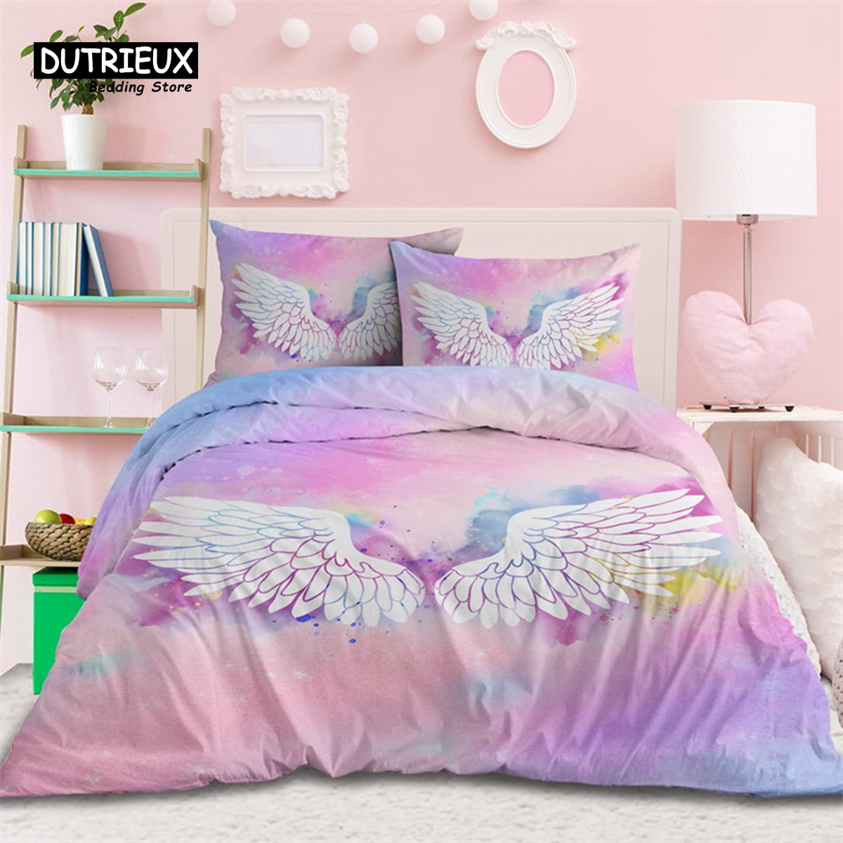 Angel Wings Duvet Cover Set King For Kids Girl Teen Room r Abstract ...