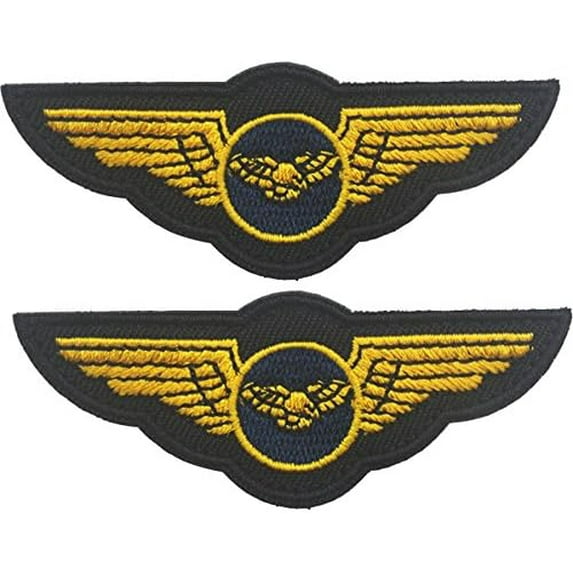 Angel Wings Embroidered Badge Fastener Hook & Loop Patch DIY Applique ...