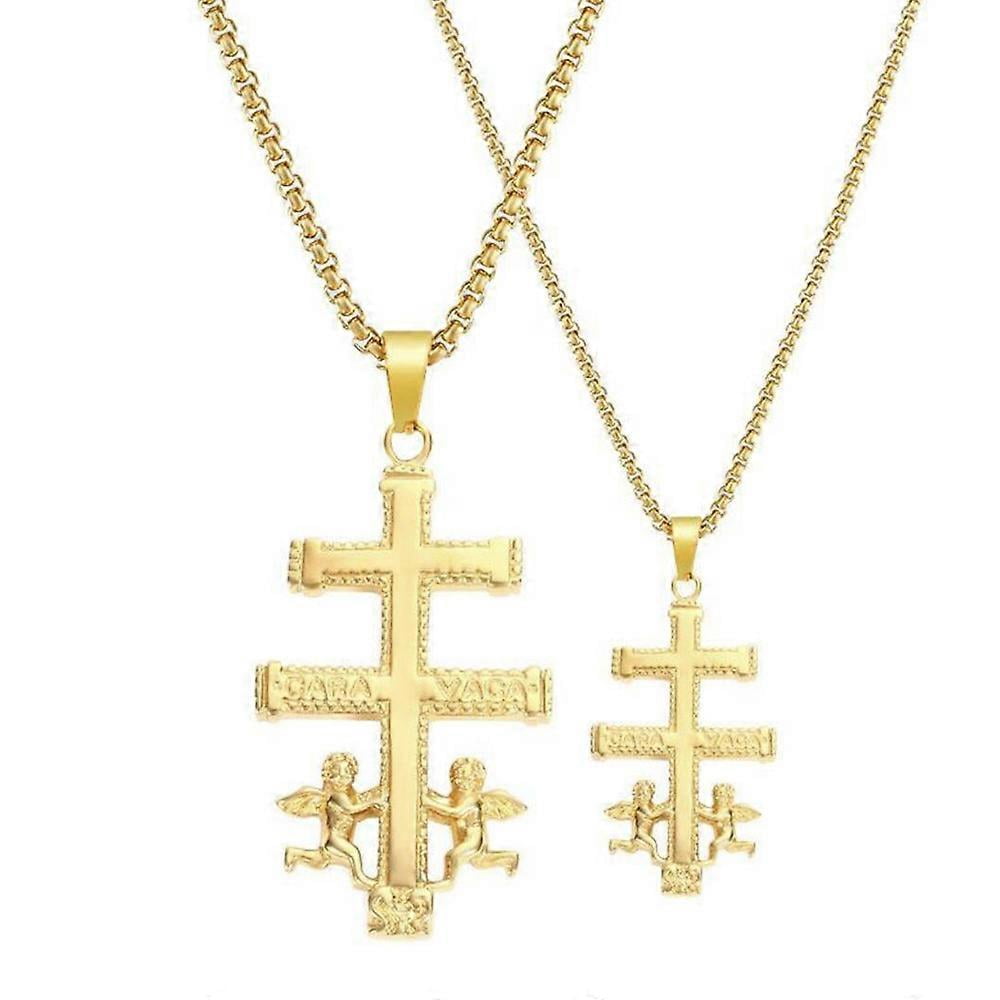 Angel Wings Neckalce Stainless Steel Cross Angel Wings Jewelry Angel ...