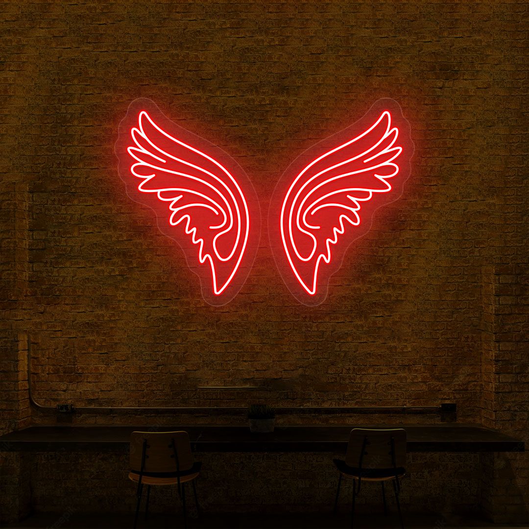 Angel Wings Neon Sign (Warmwhite, 26"(W)X18.5"(H)) - Walmart.com