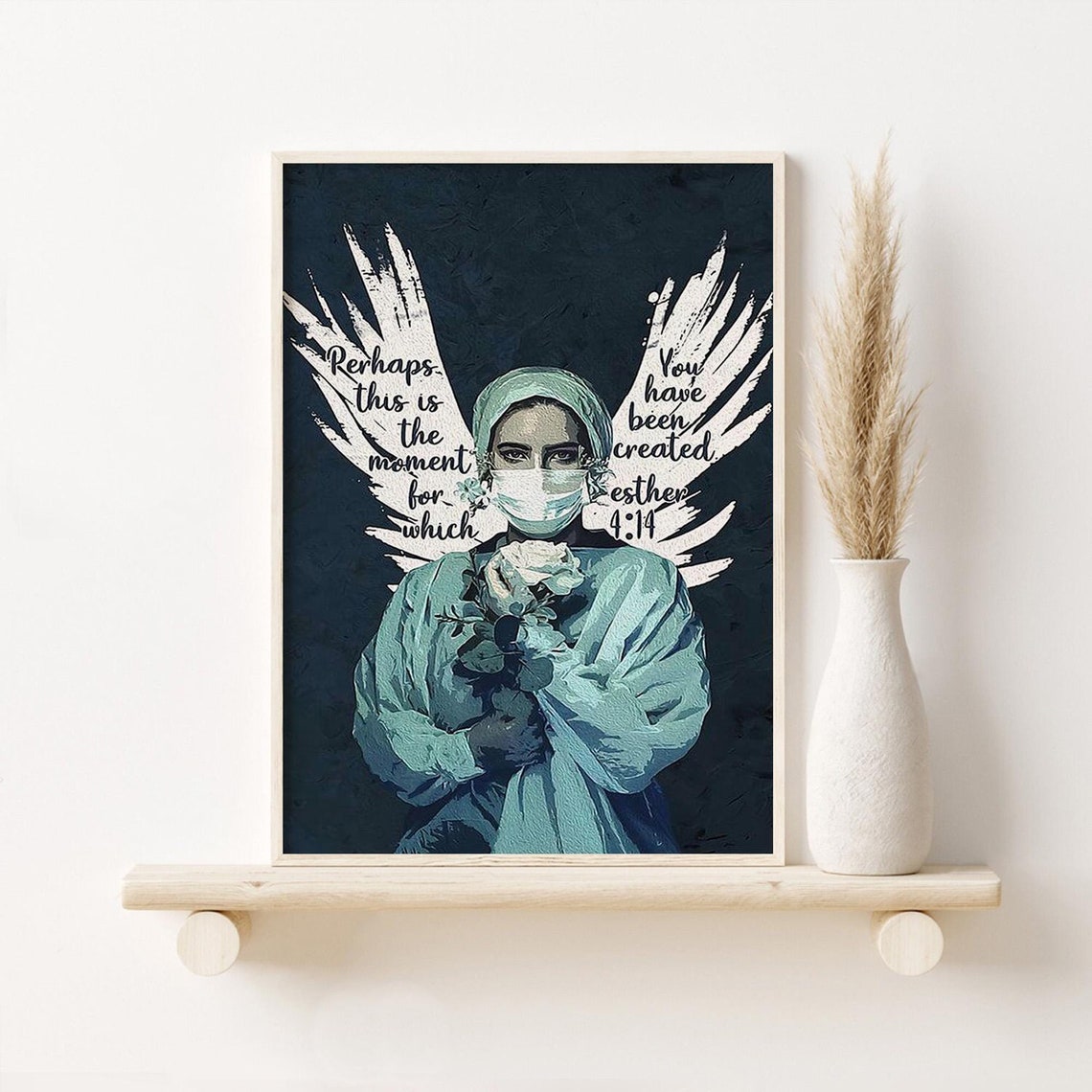 Angel Wings Nurse Print, Nursing Nurse Art Print, Social Worker Wall ...