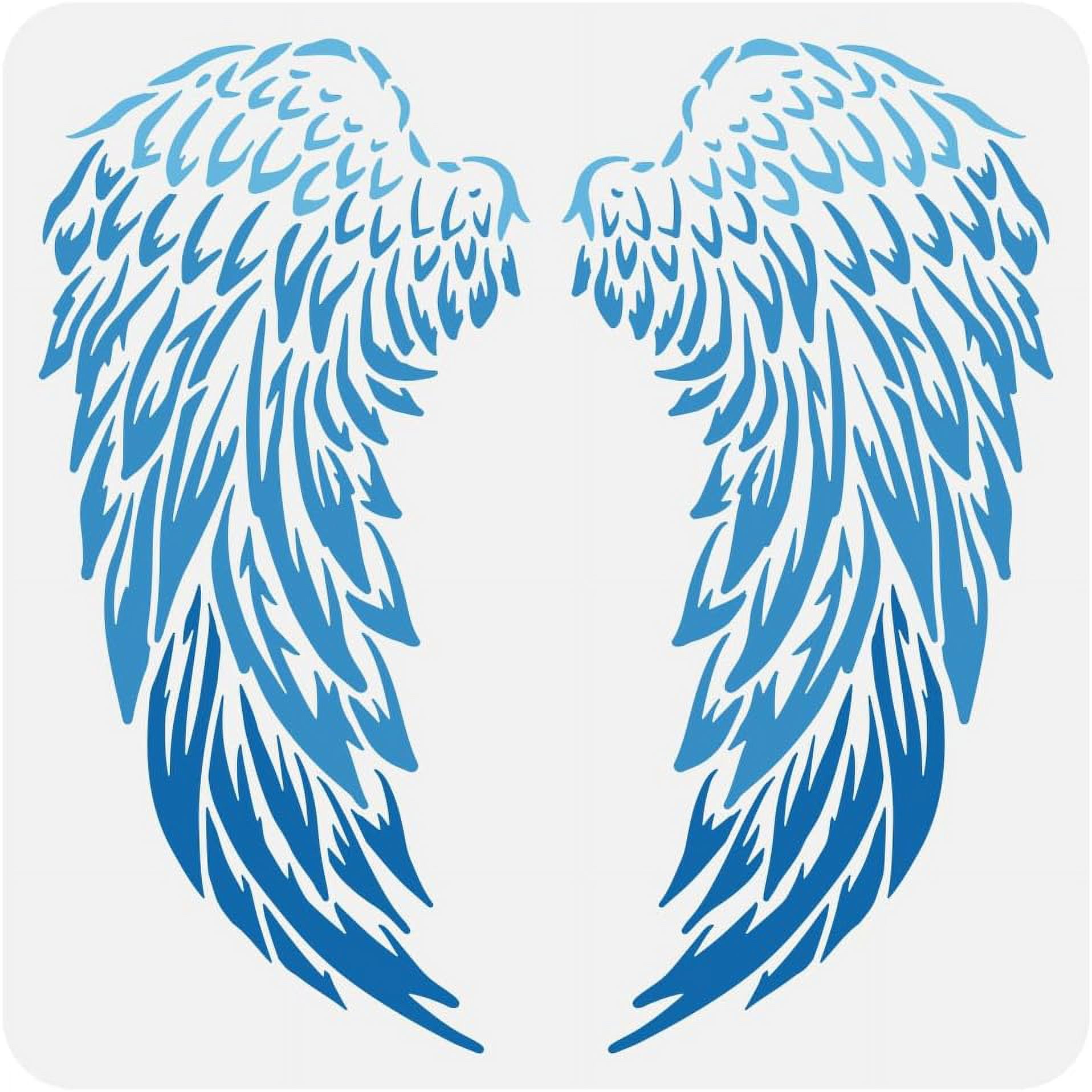 Angel Wings Painting Stencil 11.8x11.8 inch Reusable Angel Wings ...