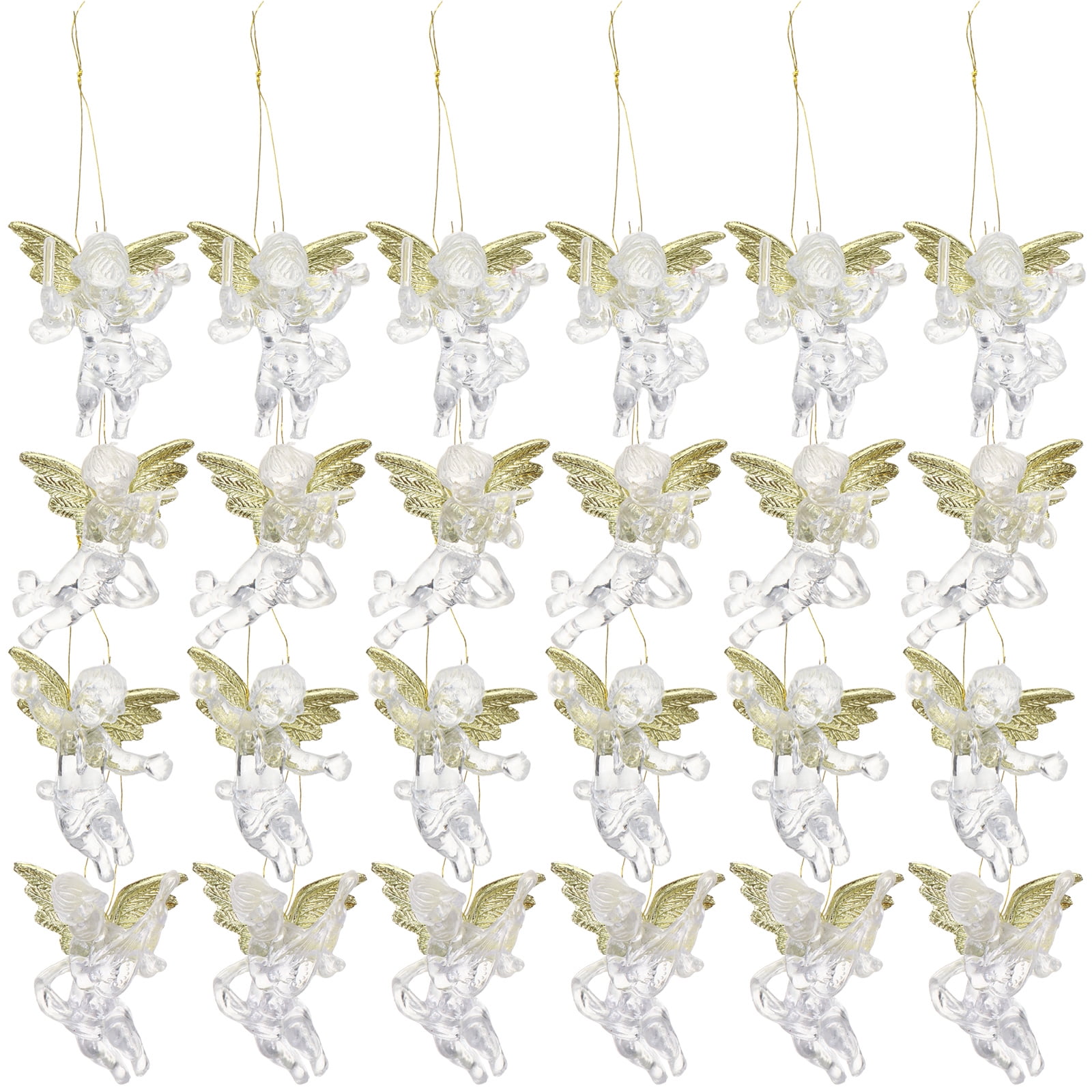 POPETPOP Crochet Angels Ornaments Plastic 24Pcs 2.3In - Walmart.com