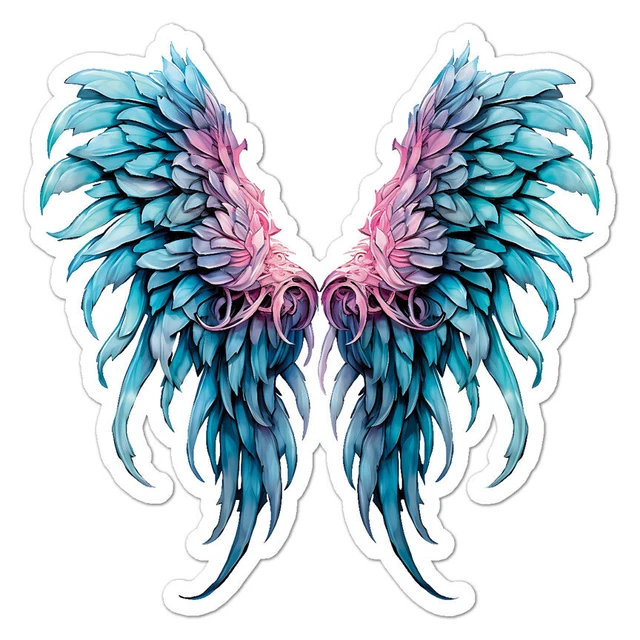 Angel Wings Sticker Indoor Outdoor Phone Decal Water Bottle Stickers ...