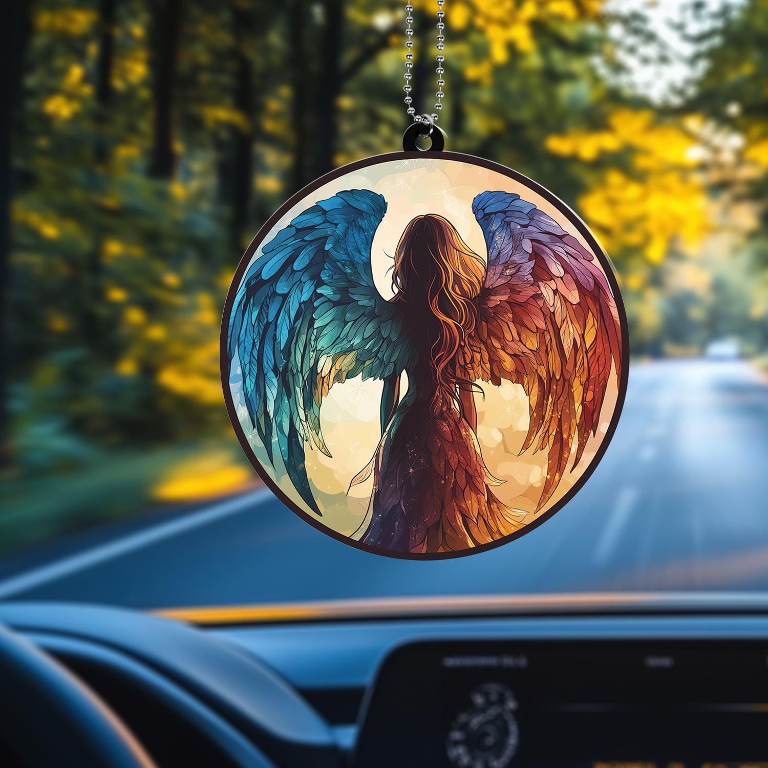 Angel Wings Window Hanging Acrylic, Guardian Angel Car Ornament ...