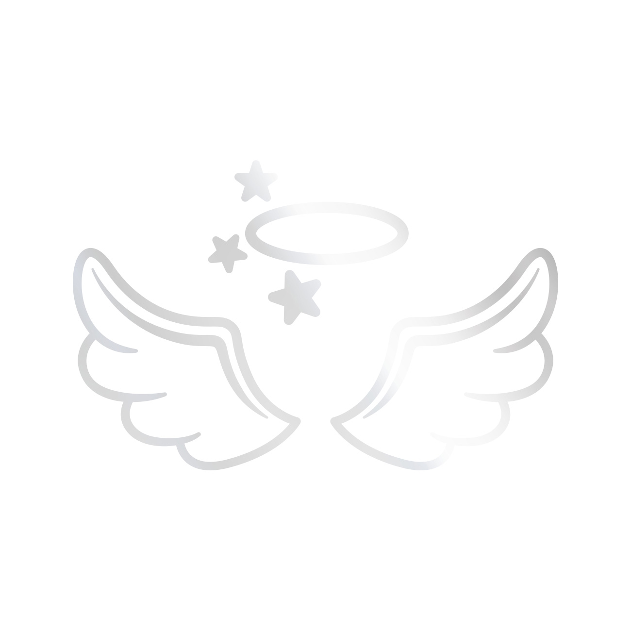Angel Wings and Halo Sticker Decal Die Cut - Self Adhesive Vinyl ...