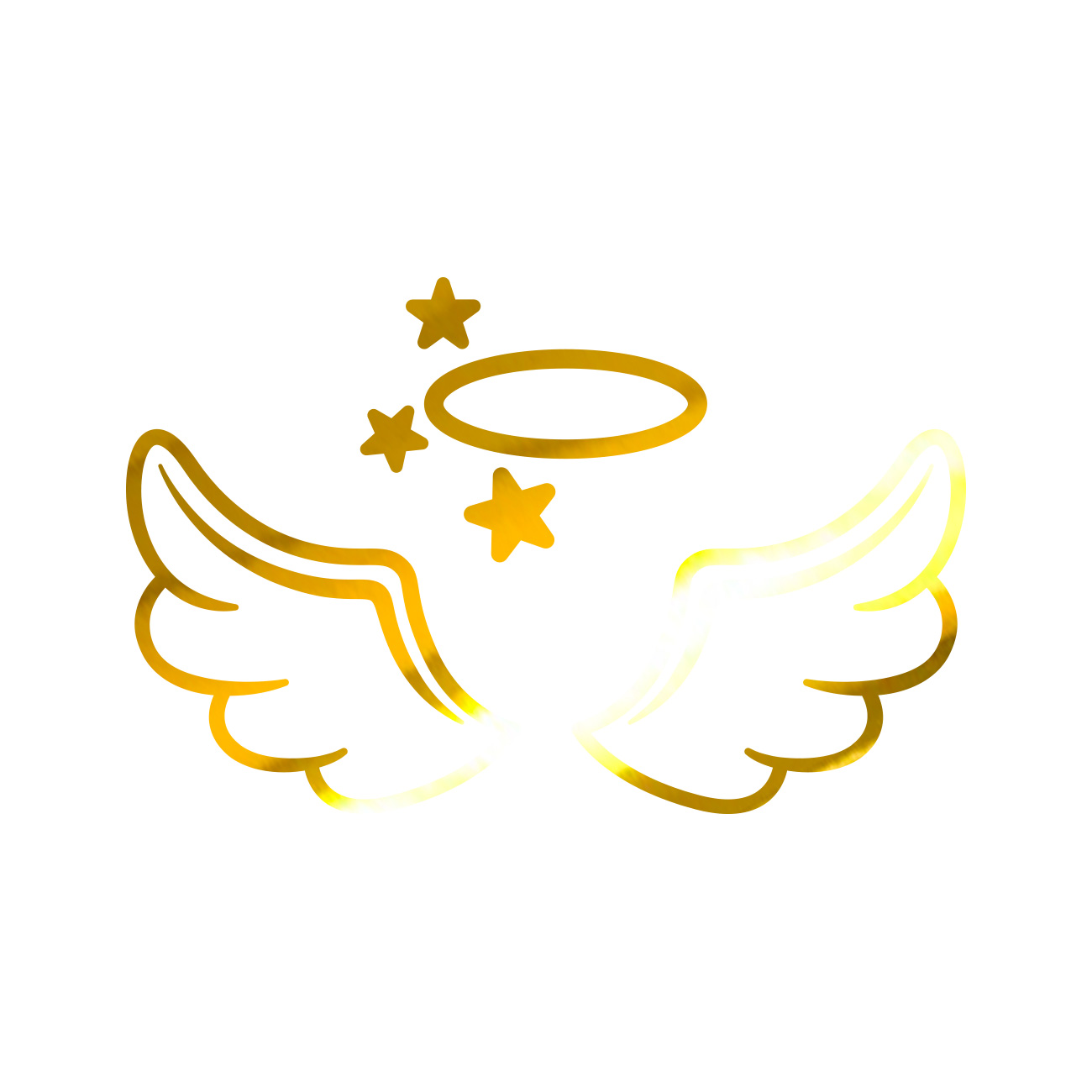 Angel Wings and Halo Sticker Decal Die Cut - Self Adhesive Vinyl ...
