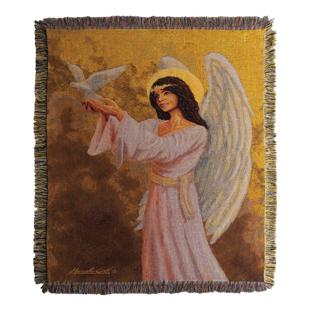 Angel With Dove Tapestry Throw 50" x 60" - Walmart.com