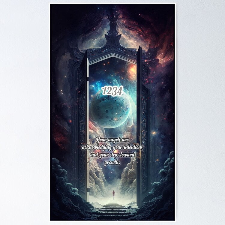 Angel number 1234 UNFRAMED Poster, 18x24 - Walmart.com
