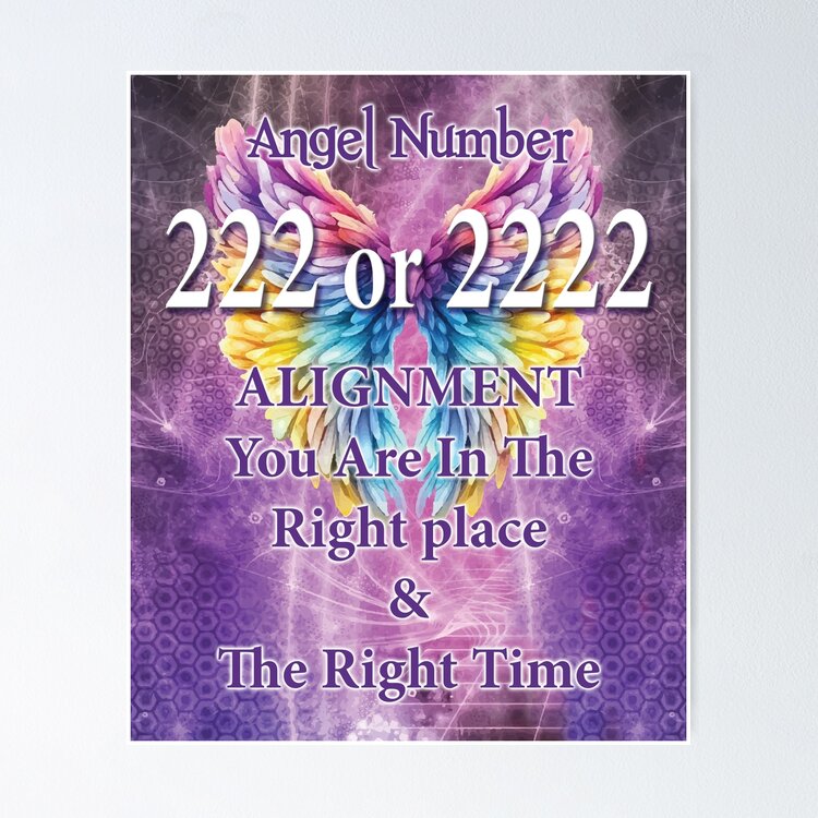 Angel number 222 UNFRAMED Poster, 12x18 - Walmart.com