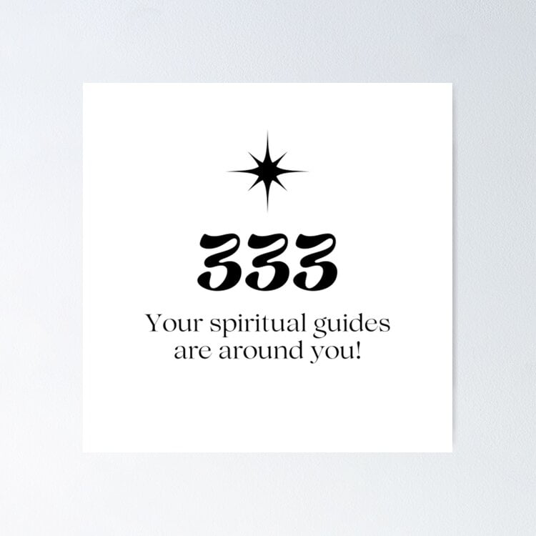 Angel number 333 UNFRAMED Poster, 12x18 - Walmart.com