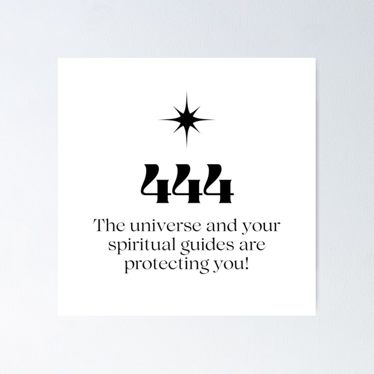 Angel number 444 UNFRAMED Poster, 24x36 - Walmart.com