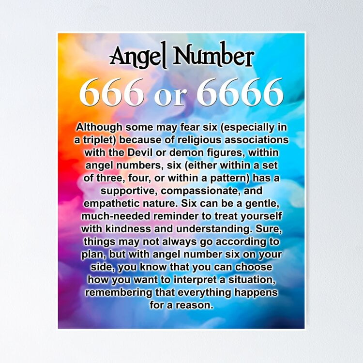 Angel number 666 UNFRAMED Poster, 12x18 - Walmart.com