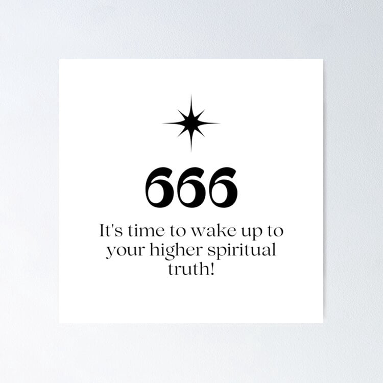 Angel number 666 UNFRAMED Poster, 12x18 - Walmart.com