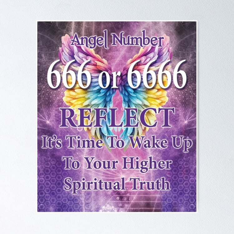 Angel number 666 UNFRAMED Poster, 24x36 - Walmart.com
