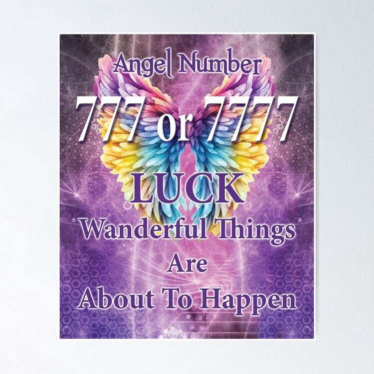 Angel number 777 UNFRAMED Poster, 24x36 - Walmart.com