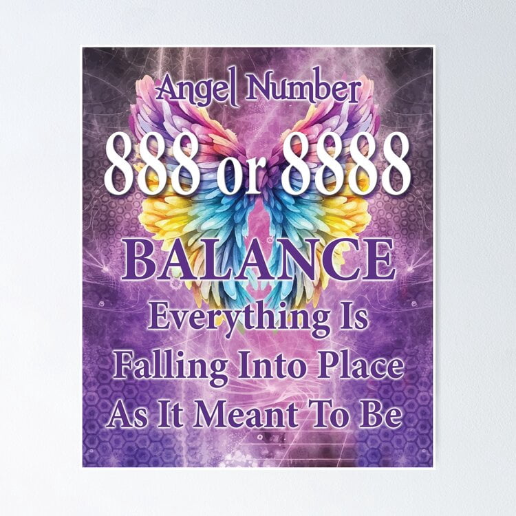 Angel number 888 UNFRAMED Poster, 8x12 - Walmart.com
