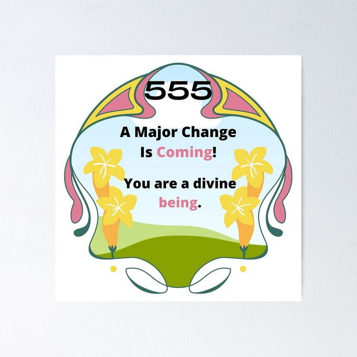 Angel numbers 555 UNFRAMED Poster, 12x18 - Walmart.com