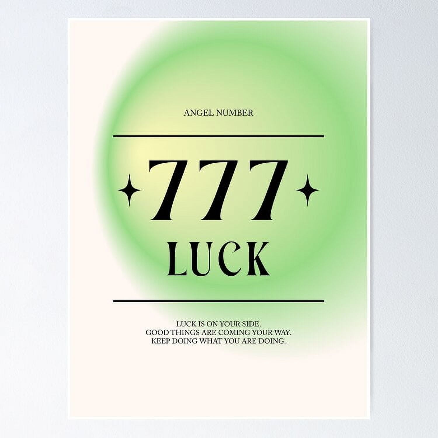 Angel numbers 777, Luck, Aura UNFRAMED Poster, Energy, Gradient ...