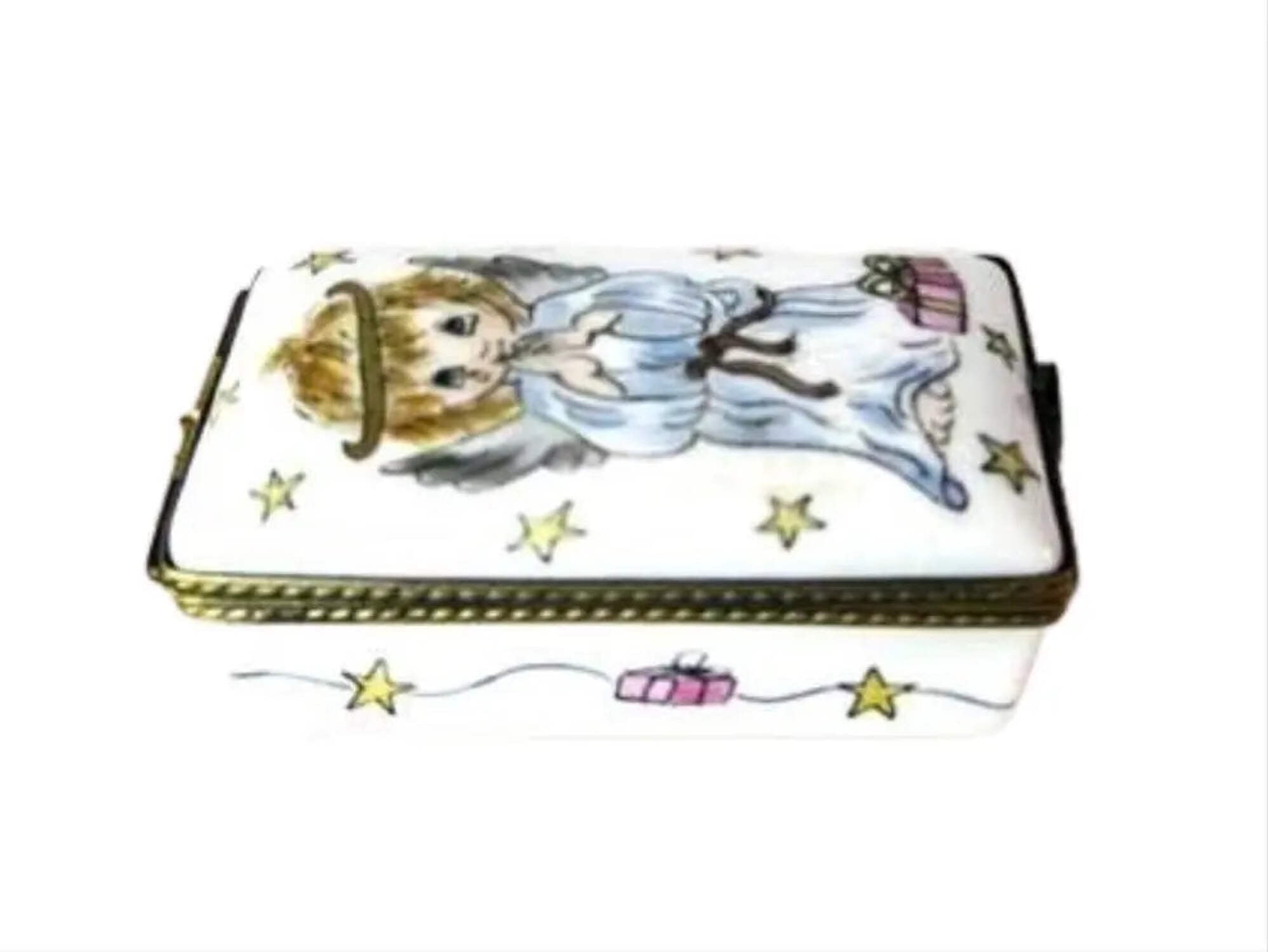 Angel on Rectangle Limoges Box Porcelain Figurine - Walmart.com