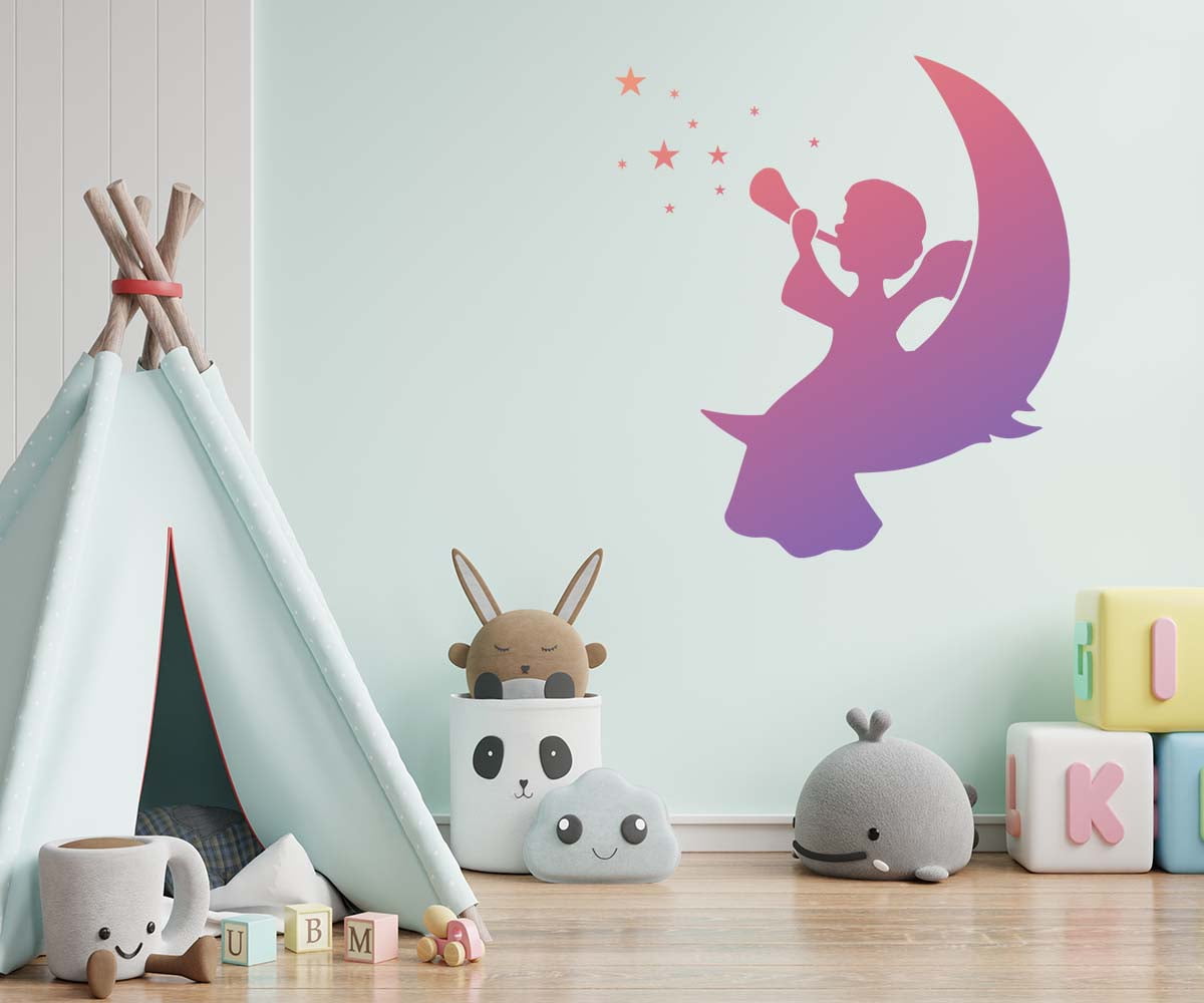 Angel on the Moon Stencil - Art and Wall Stencil (8"x8") - Walmart.com