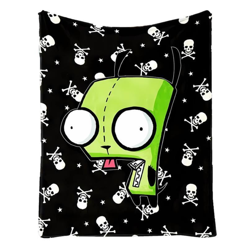[Angel's Bazaar] [60x50inch] Soft Funny Throw Blanket Quirky Green Bot ...