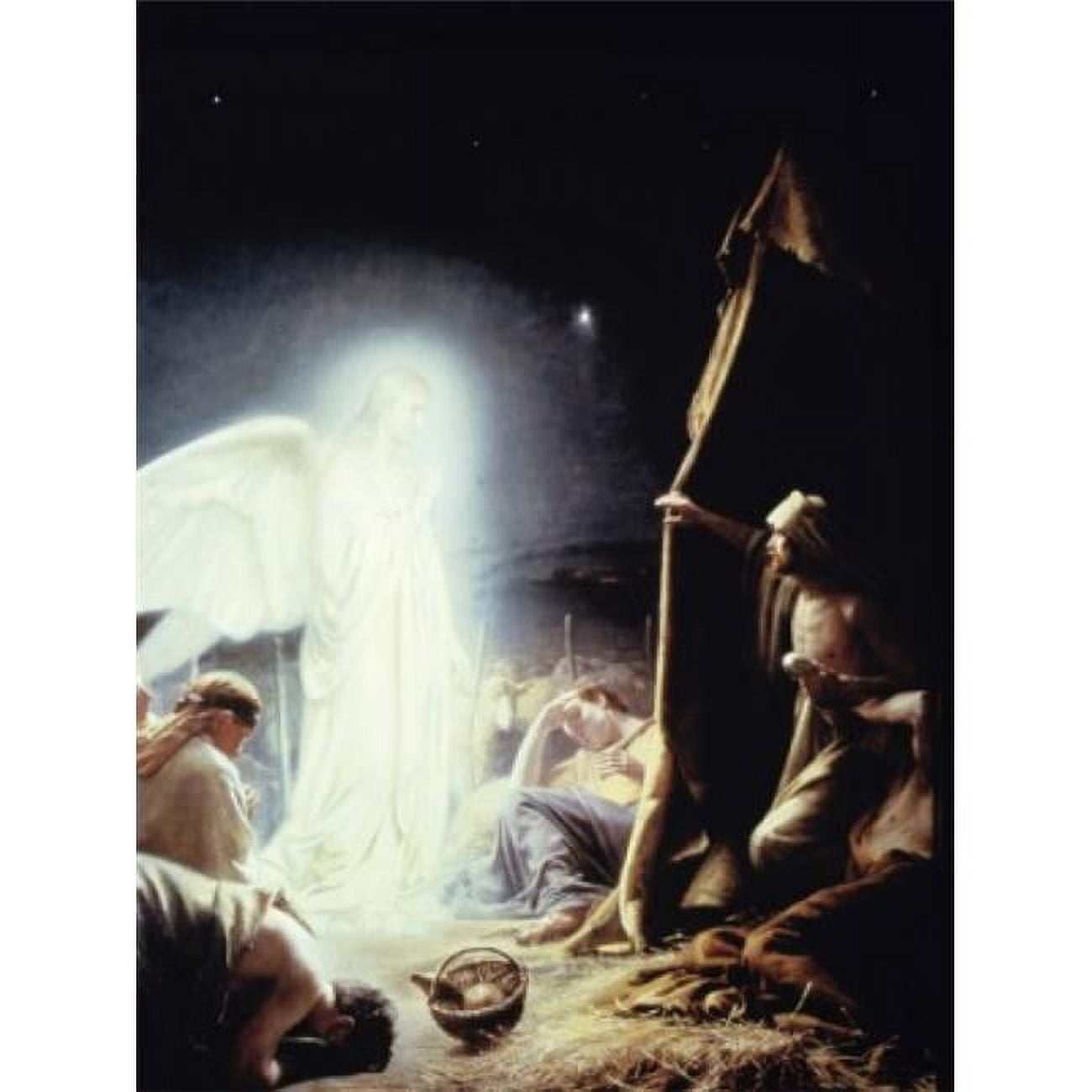Angel & the Shepherds Carl Heinrich Bloch 1834-1890 Danish Poster Print ...