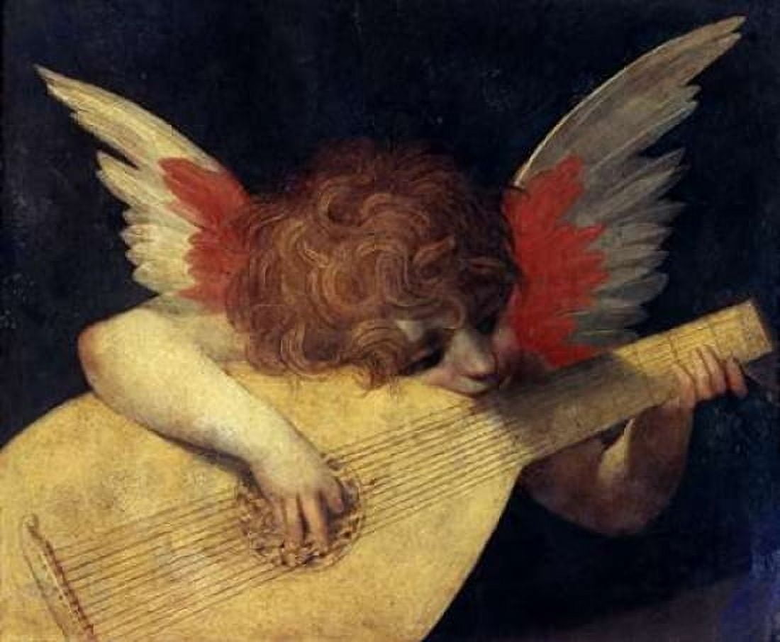 Angel with Lute Poster Print by Rosso Fiorentino (20 x 24) - Walmart.com