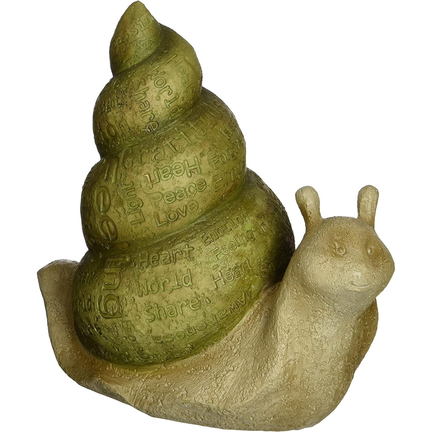 AngelStar 12507 Encouraging Words Garden Snail Statue, 7-Inch, Green ...