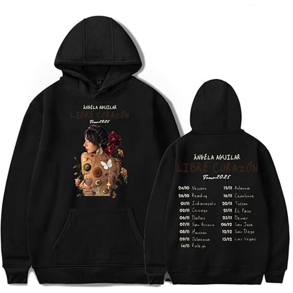 Angela Aguilar Libre Corazon Tour 2025 Hoodie Fashion Trend Sweatshirt ...