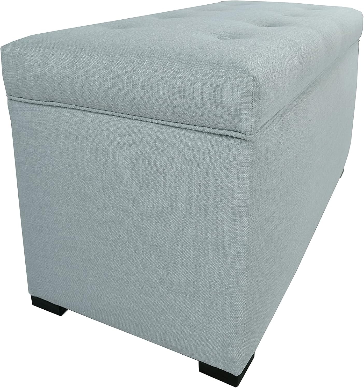 Angela Collection Button Tufted Upholstered Lift Top Medium Sized ...