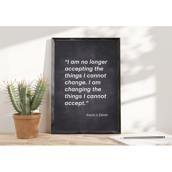 Angela Davis Chalkboard Quote Inspirational Black History Civil Rights ...