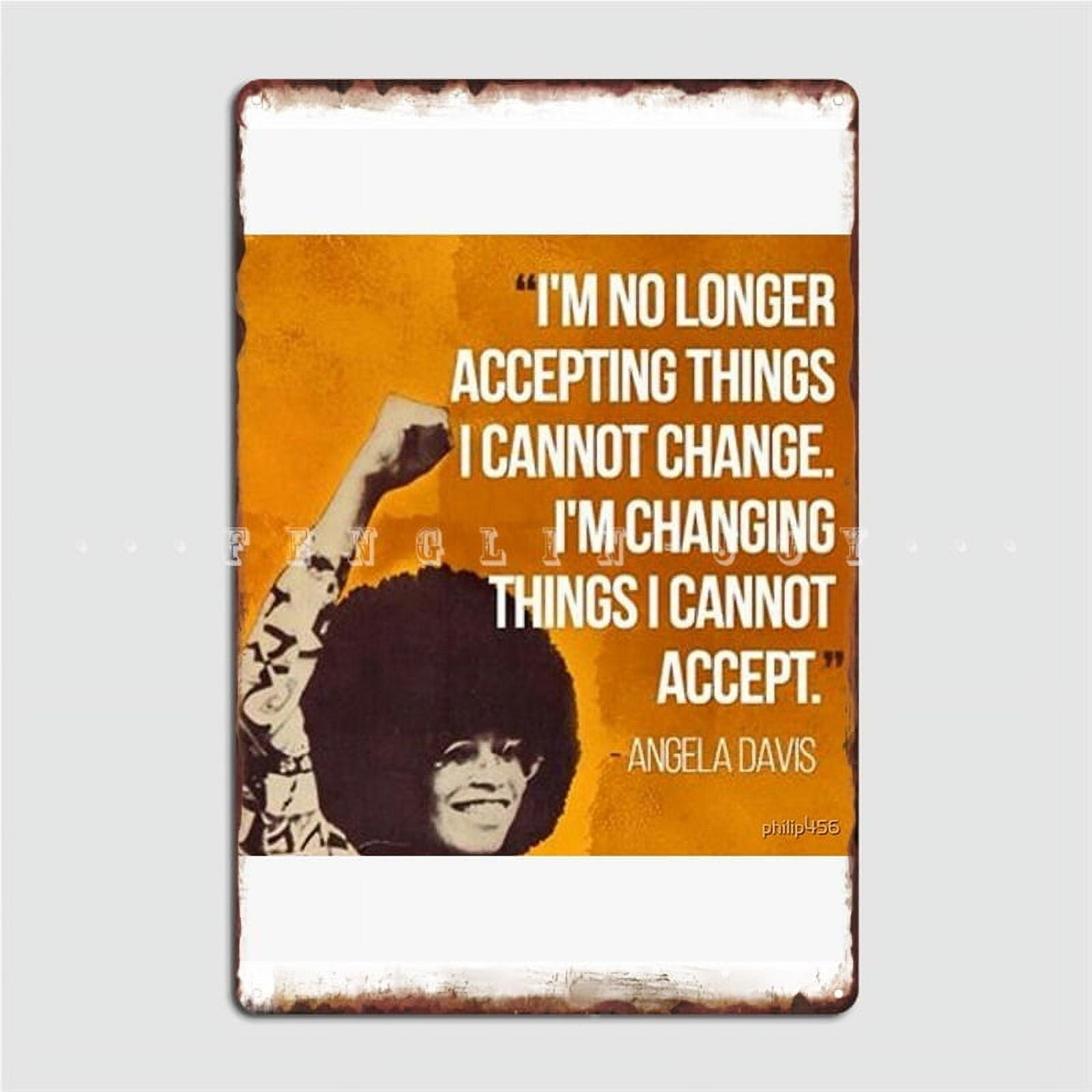 Angela Davis Civil Rights Leader Poster Metal Plaque Club Wall Create ...