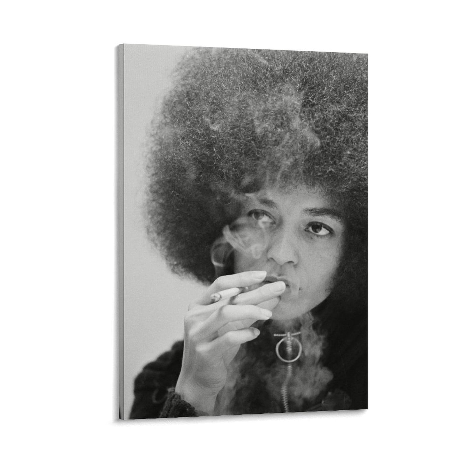 Angela Davis Smoking Black And White Poster Artworks Picture Print ...