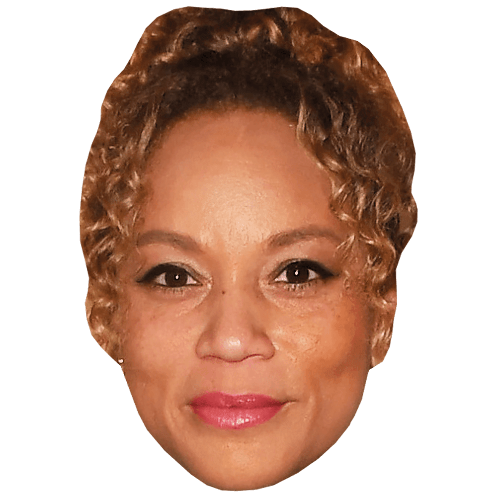Angela Griffin (Curls) Celebrity Mask, Flat Card Face, Fancy Dress Mask ...