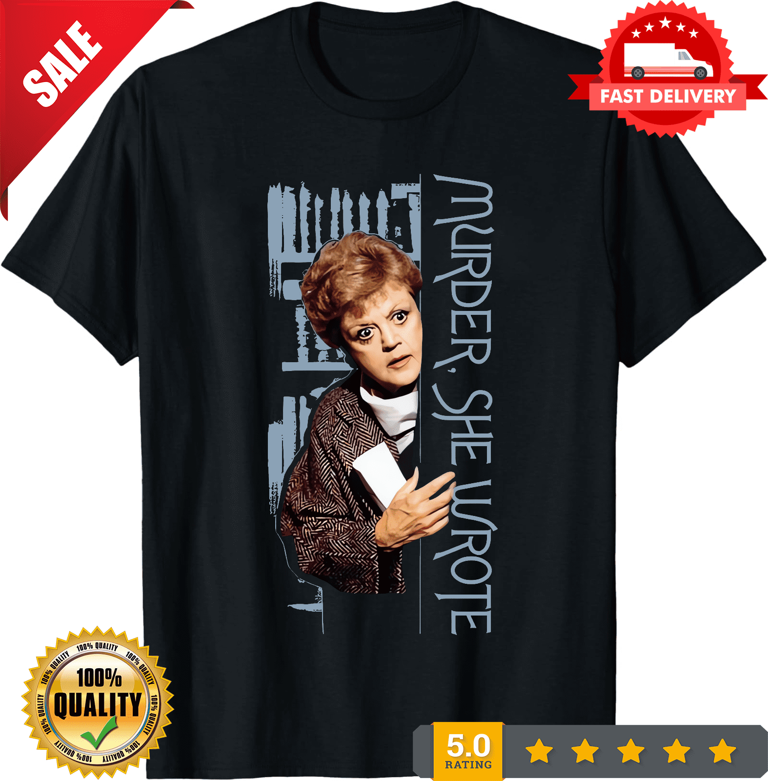 Angela Lansbury Murder She Wrote Jessica Fletcher Vintage T-Shirt ...
